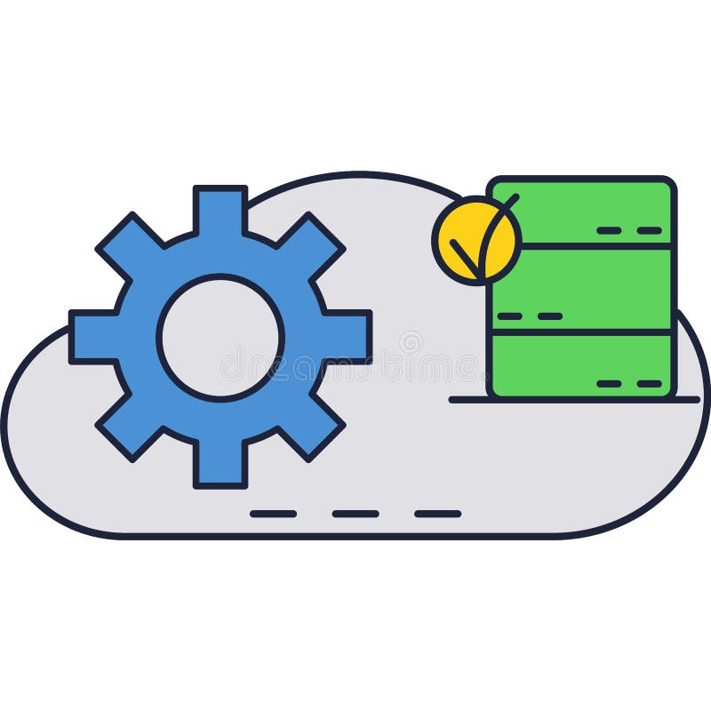Cloud Technology Icon Data Storage Manage Vector Stock Vector ...