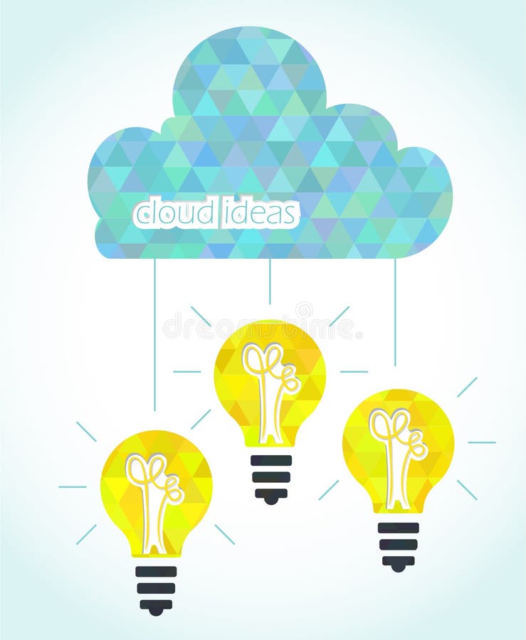 Cloud Technology Ideas Concept. Stock Illustration - Illustration of ...