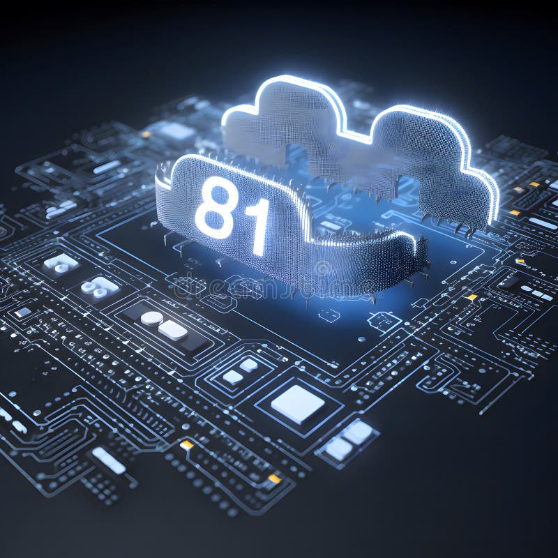 Cloud Technology Illustration Concept.High-speed Connection Data ...
