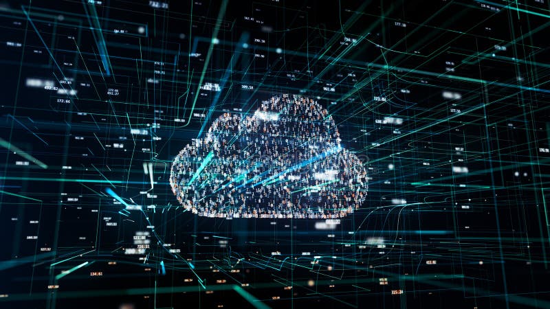 Cloud Technology Illustration Stock Illustration - Illustration of ...