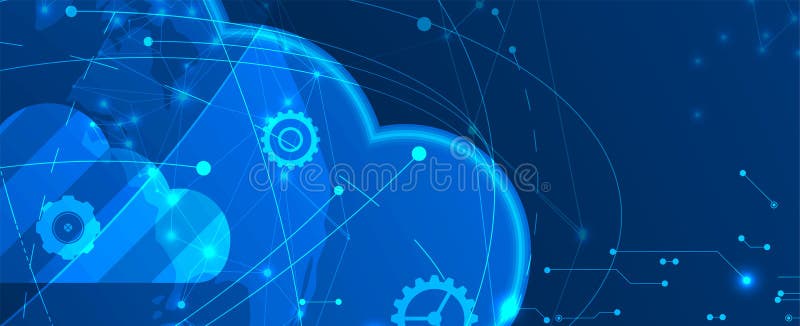 Cloud Technology. Integrated Digital Web Concept Background Stock ...