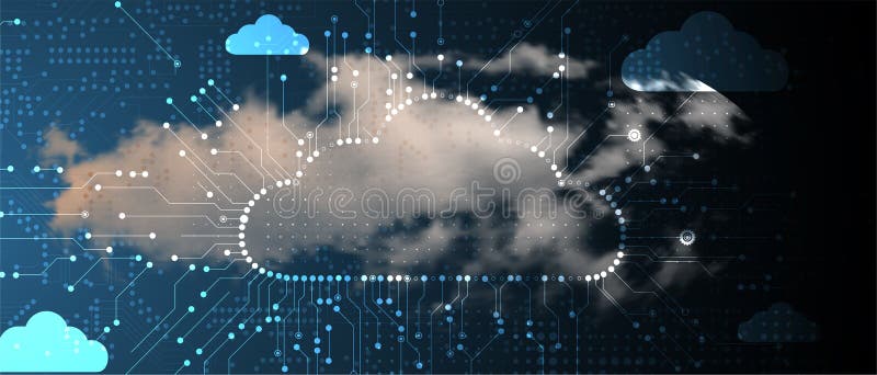 Cloud Technology. Integrated Digital Web Concept Background Stock ...