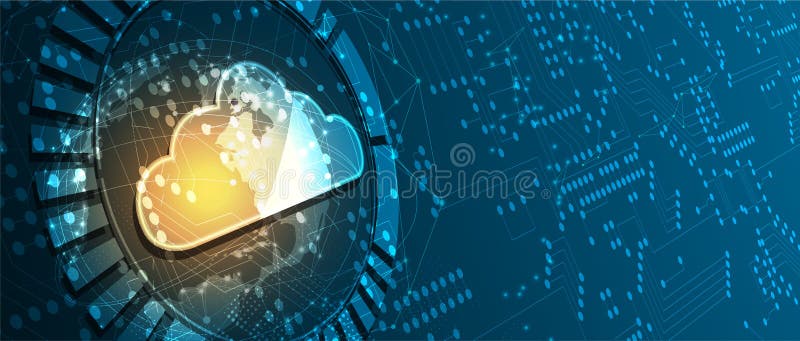 Cloud Technology. Integrated Digital Web Concept Background Stock ...