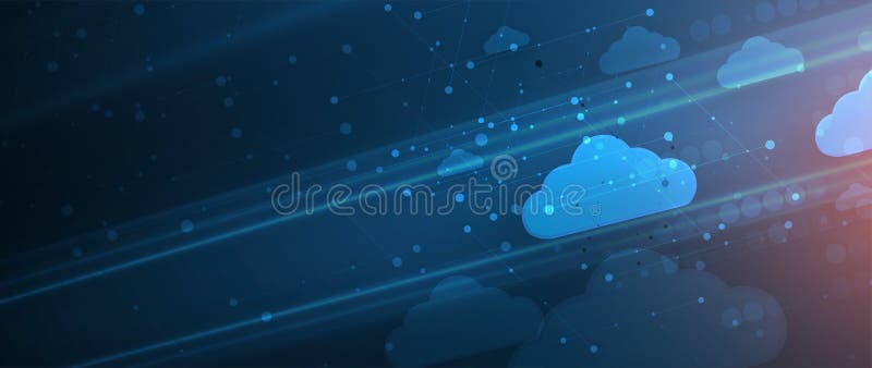 Cloud Technology. Integrated Digital Web Concept Background Stock ...