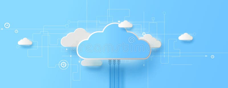 Cloud Technology. Integrated Digital Web Concept Background Stock ...