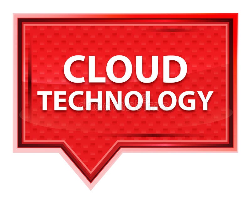 Cloud Technology Misty Rose Pink Banner Button Stock Illustration ...