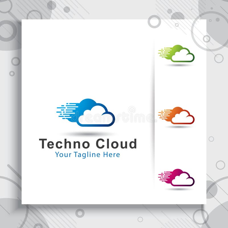 Cloud Technology Logo with Modern Style , Creative Cloud Stock Vector ...