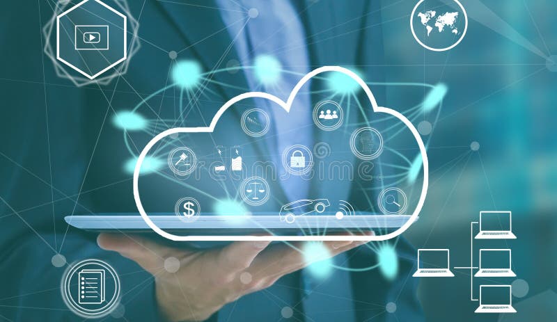 Cloud Technology and Networking Concept. Stock Photo - Image of ...