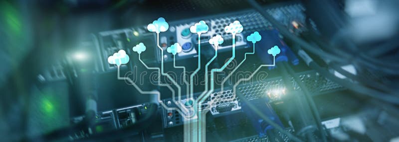 Cloud Technology, Networking, Data Storage. Internet Concept. Stock ...
