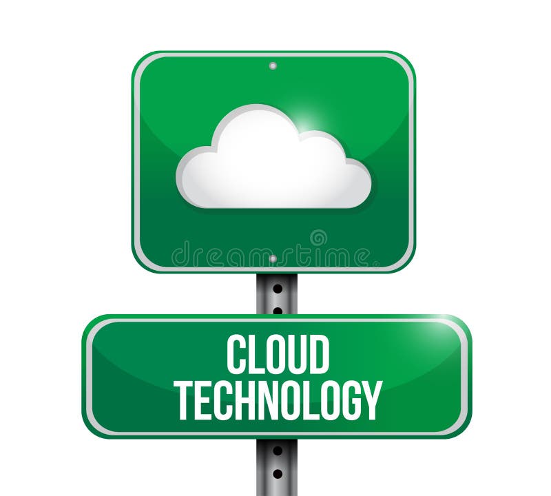 Cloud Technology Sign Illustration Design Stock Illustration ...