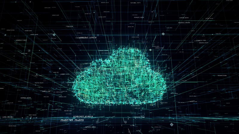 Cloud Technology Symbol, 3D Dynamic Animation Stock Video - Video of ...