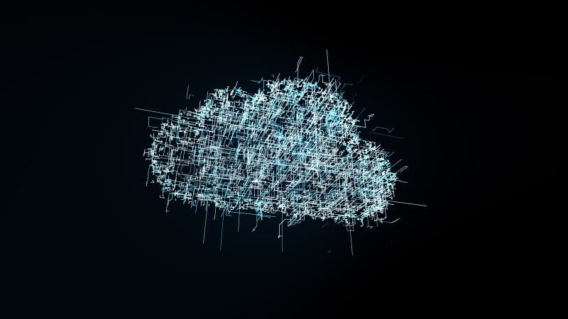 Cloud Technology Symbol, 3D Dynamic Animation Stock Video - Video of ...