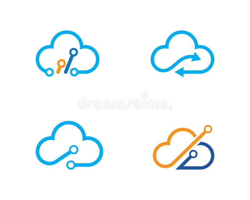 Cloud Logo Template stock vector. Illustration of symbol - 120270129