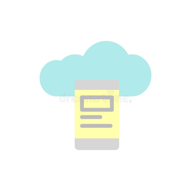 Cloud, Telephone Icon. Simple Color Vector Elements of Internet Storage ...