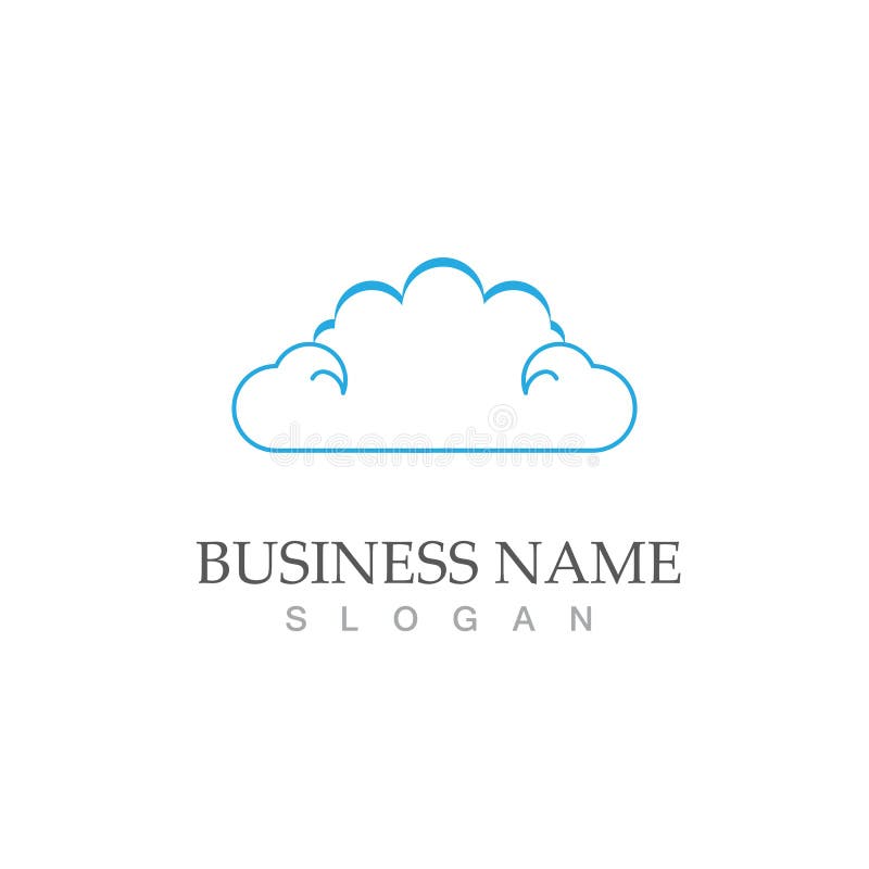 Cloud template vector stock vector. Illustration of blue - 221126525