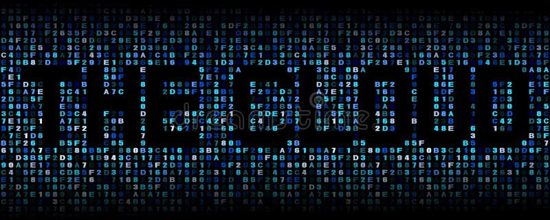 The Cloud Text on Hex Code Illustration Stock Illustration ...