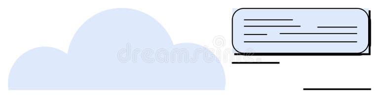 Cloud with Text Box Representing Digital Communication and Online ...
