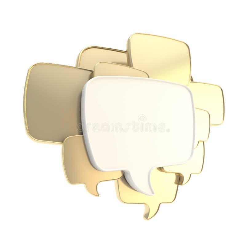 Cloud of Speech Text Bubbles As Copyspace Plate Stock Illustration ...