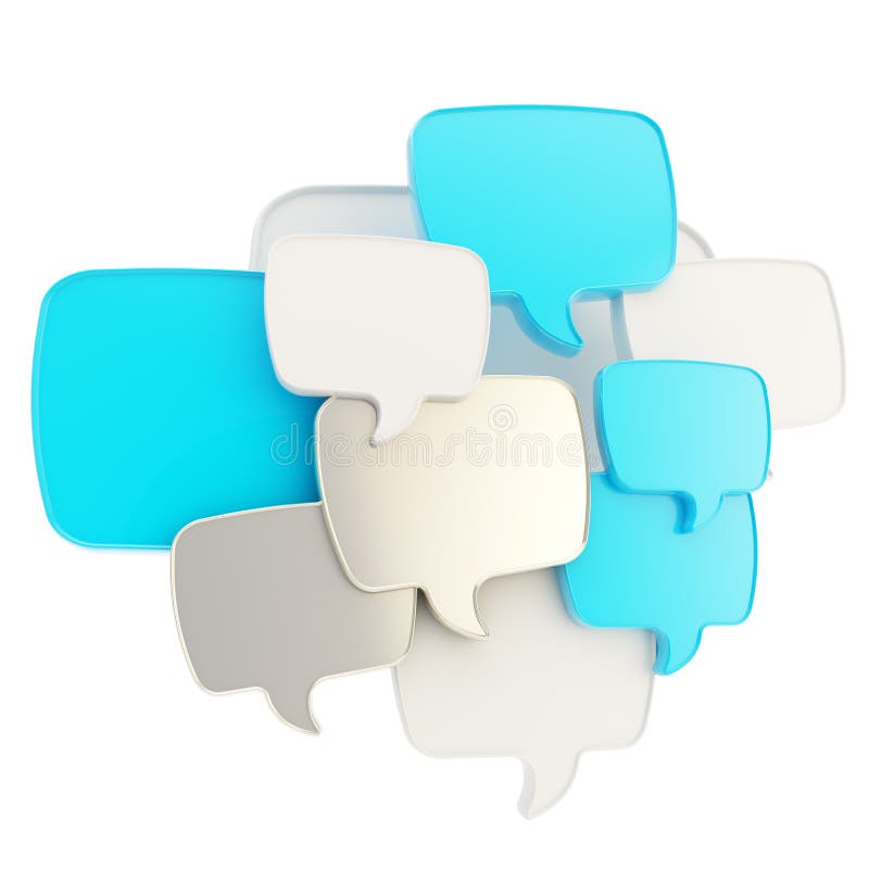 Cloud of Text Bubbles Grouped As Plate Banner Stock Illustration ...