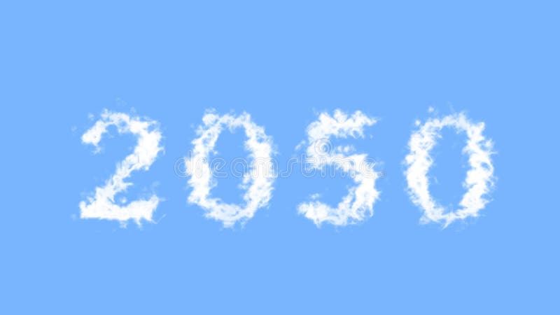 2050 Cloud Text Effect Sky Isolated Background Stock Video - Video of ...