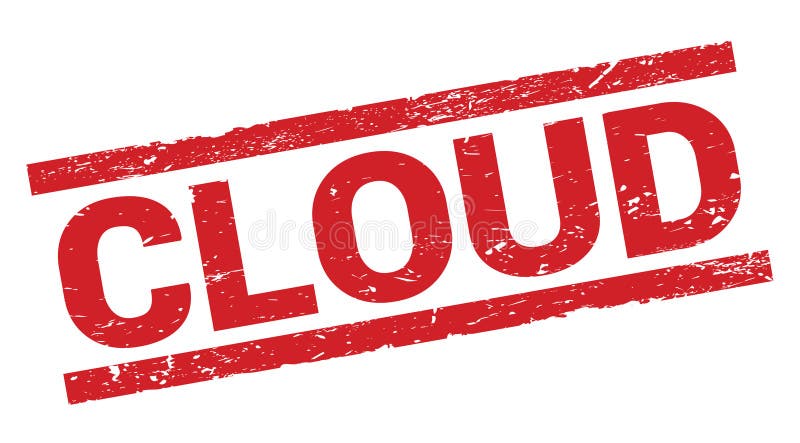 CLOUD Text on Red Rectangle Stamp Sign Stock Illustration ...