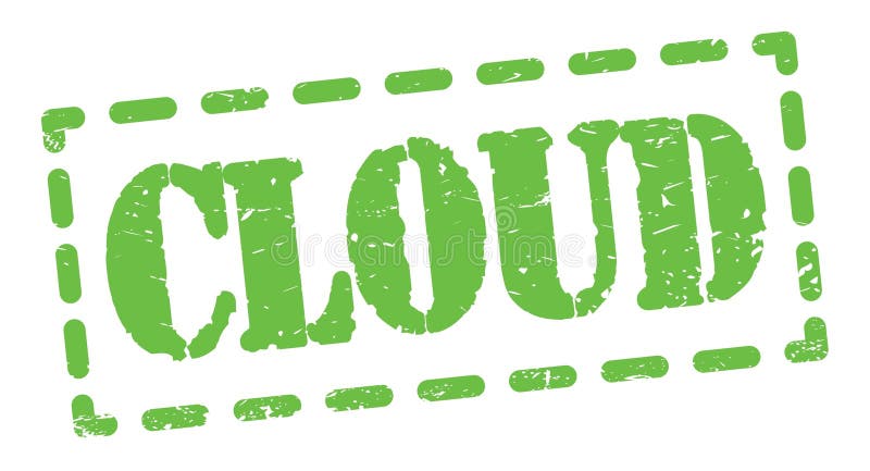 CLOUD Text Written on Green Stamp Sign Stock Illustration ...