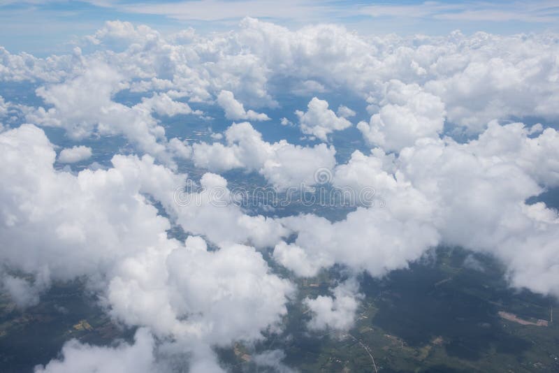 Cloud Texture and Blue Sky, Aerial View Stock Image - Image of ...