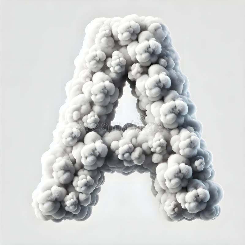 Cloud Texture Letter a stock illustration. Illustration of carving ...