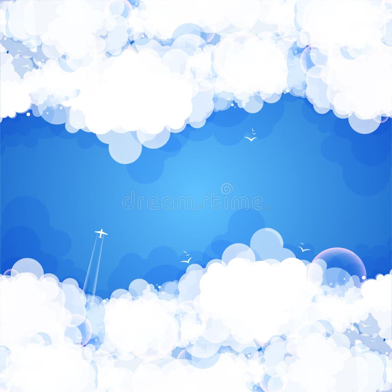 Cloud Theme Vector Background. Vector Stock Vector - Illustration of ...