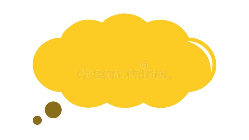 Cloud Thought Bubble Icon, Representing Thinking or Ideas, Vector ...