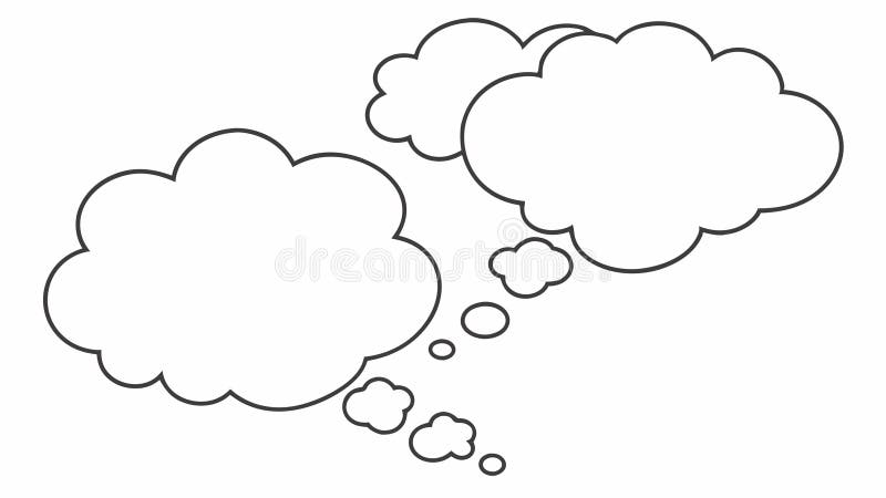 Cloud Thought Bubbles, Thinking Process, Idea Generation, Vector Design ...
