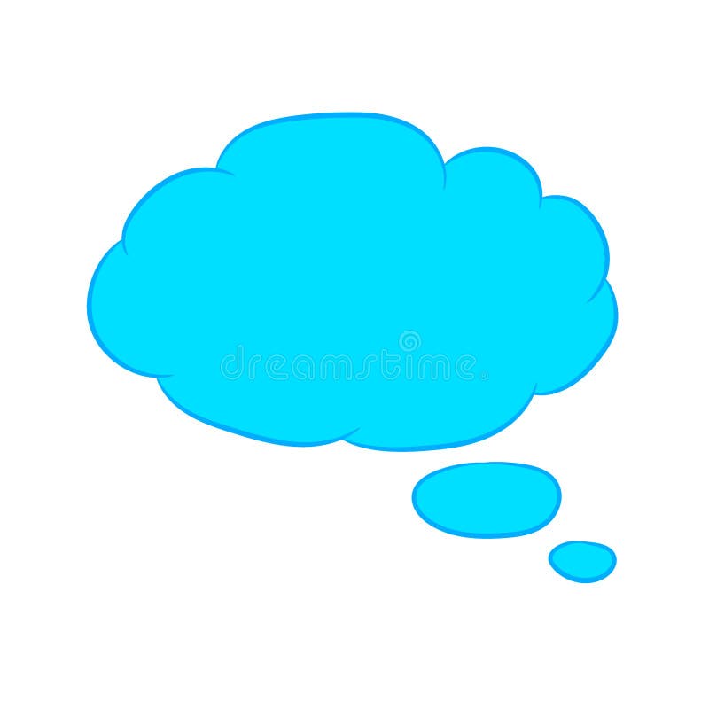 Cloud Thought Fly Blue with Trim Illustration Stock Illustration ...