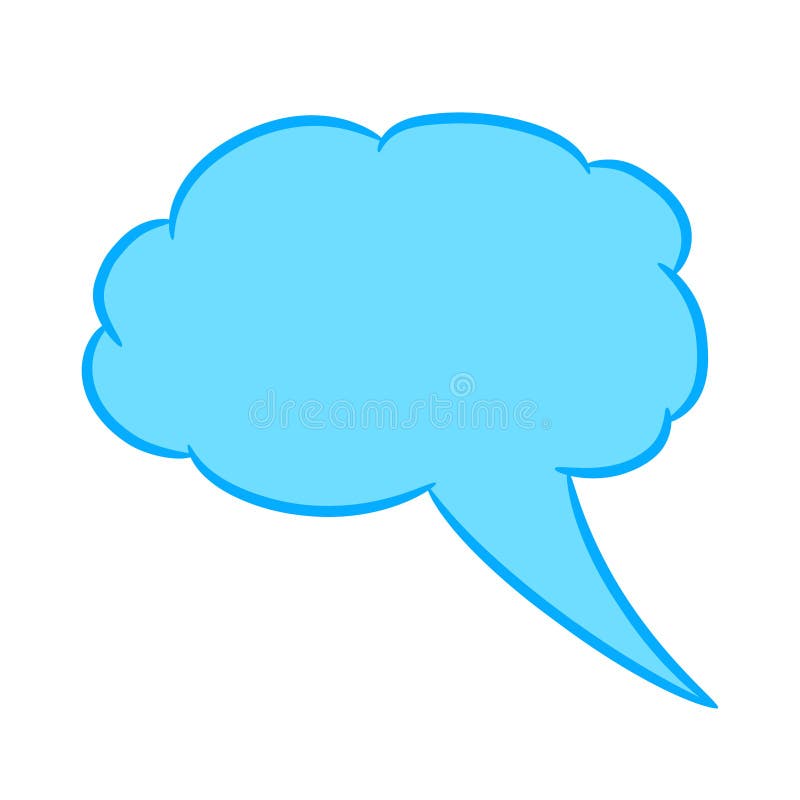 Cloud Thought Fly Blue with Trim Vector Illustration Stock Vector ...