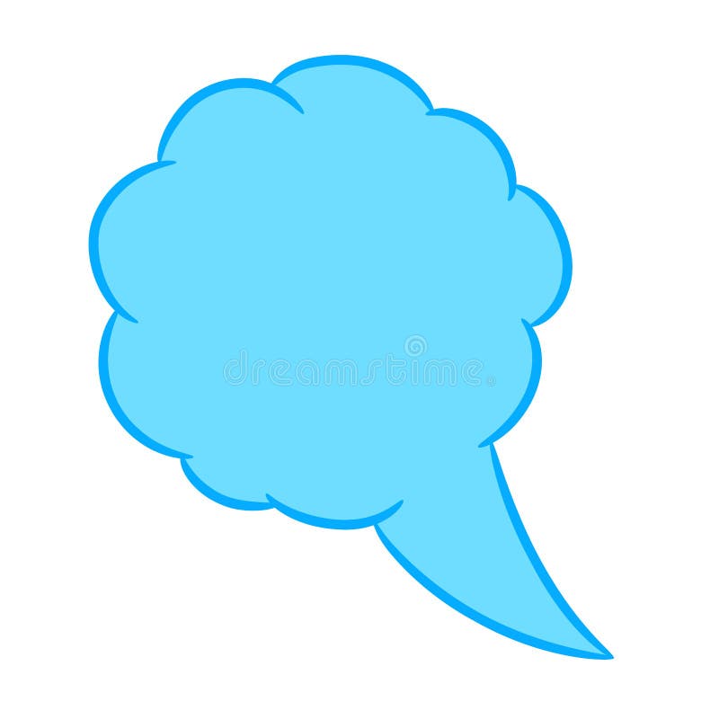 Thought Cloud Set Blue with Trim Vector Illustrations Stock Vector ...