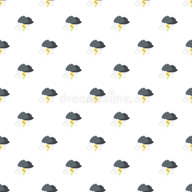 Cloud Thunder Pattern Seamless Stock Illustration - Illustration of ...