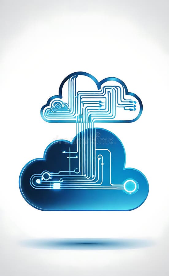 Cloud To Cloud Data Transfer Stock Illustration - Illustration of ...