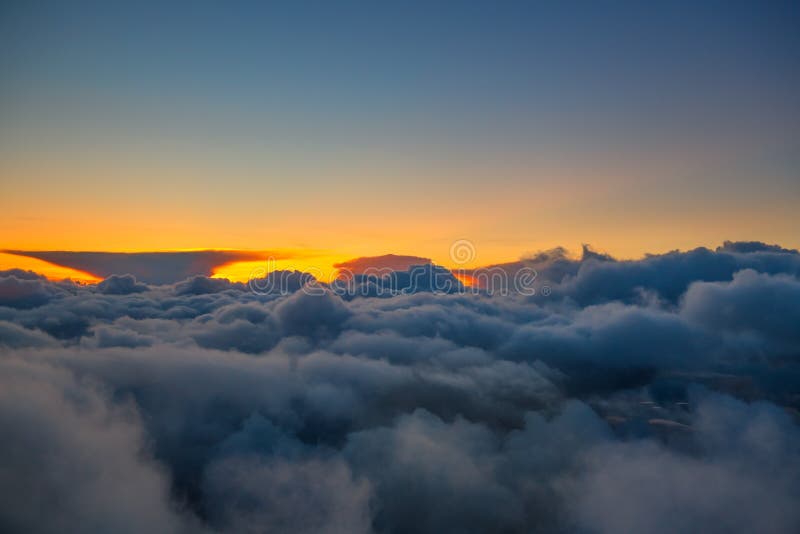 Cloud Tops Dusk stock image. Image of dawn, nature, cloudscape - 246088839