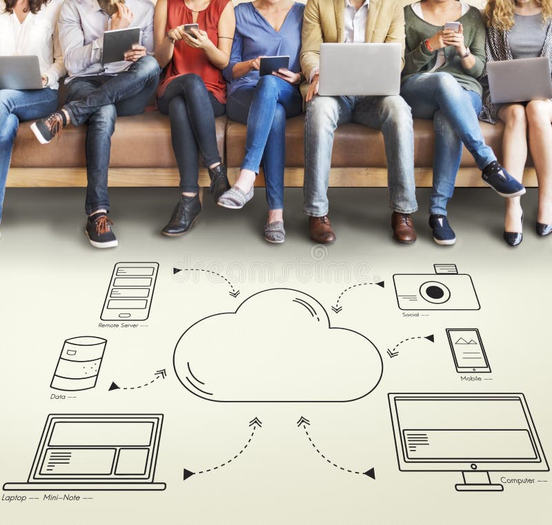 Transfer Data on a Digital Screen Stock Photo - Image of network ...