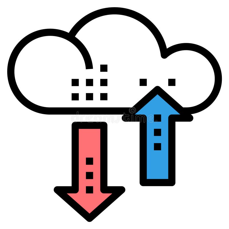 Cloud transfer icon vector stock vector. Illustration of vector - 237388656