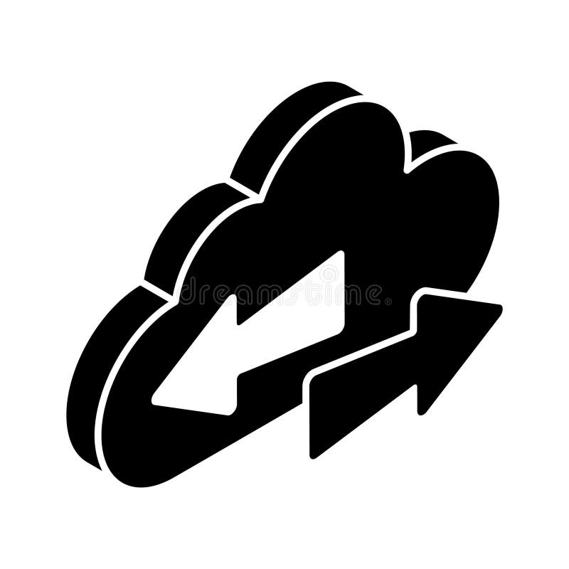 Cloud Transfer Isometric Vector Design Isolated on White Background Stock Vector - Illustration ...