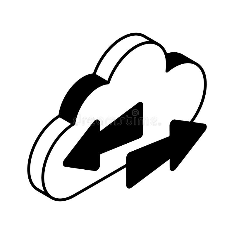 Cloud Transfer Isometric Vector Design Isolated on White Background Stock Vector - Illustration ...