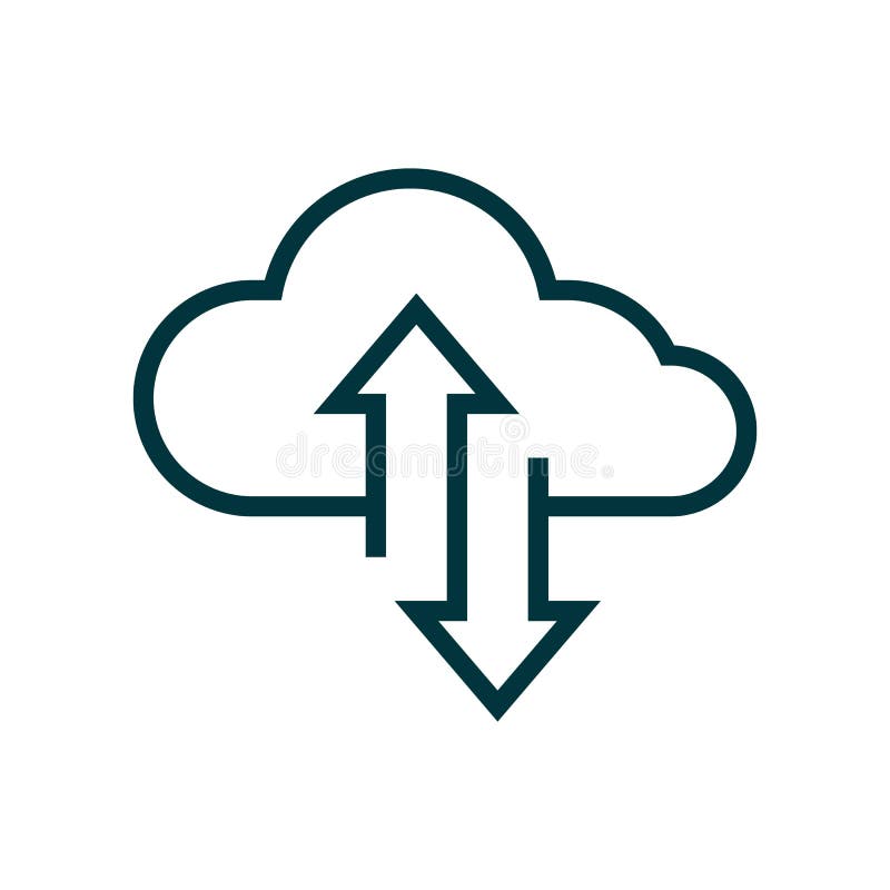 Cloud Transfer Vector Icon. Remote Storage Upload and Download Stock ...