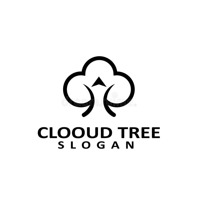 Cloud Tree Logo Template Design Vector Icon Illustration Stock Vector ...