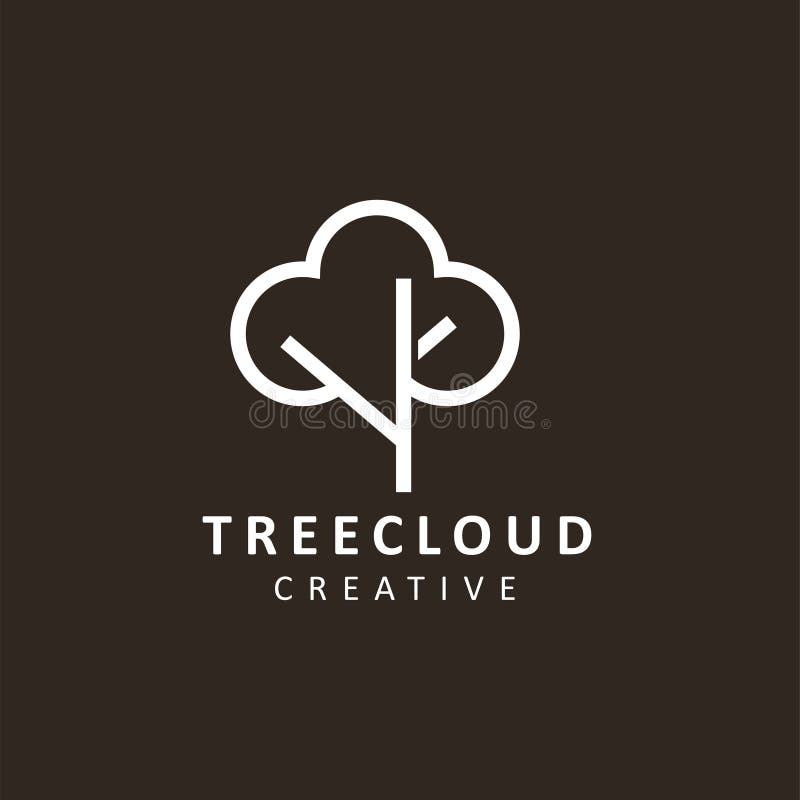 Cloud Tree Logo Template Design Vector Icon Illustration Stock Vector ...