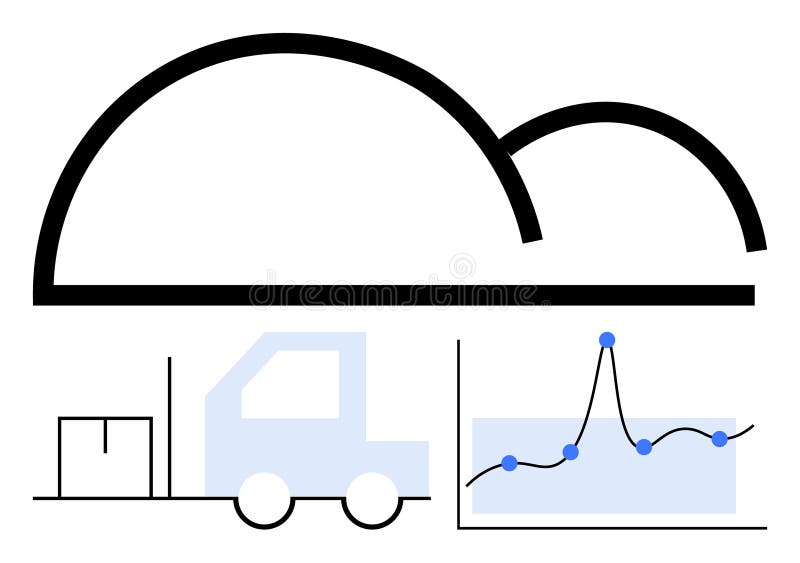 Cloud-Based Logistics and Analytics for Efficient Supply Chain Management Stock Illustration ...