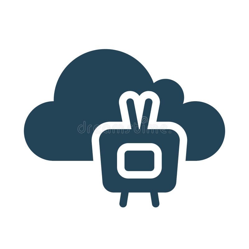 Cloud TV. Cloud Computing Icon. Stock Vector - Illustration of modern ...