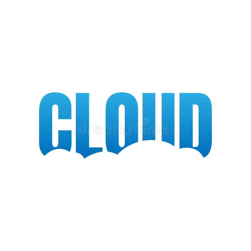 Cloud Typography Logo Design Image Vector Stock Illustration ...