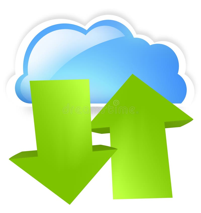 Cloud up and download stock illustration. Illustration of gloud - 46200208