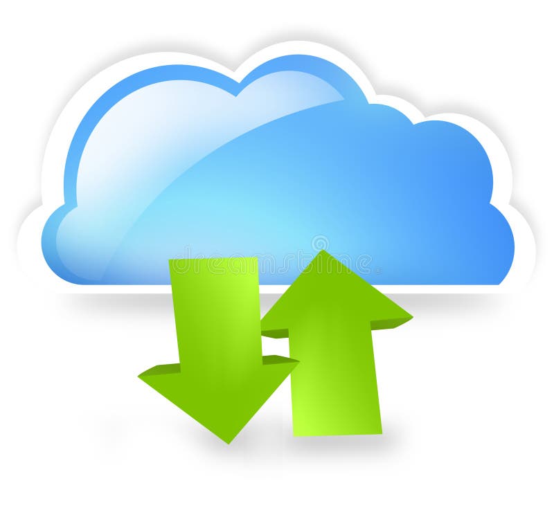 Cloud up and download stock illustration. Illustration of gloud - 46200247