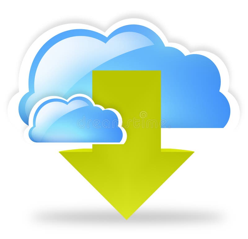 Cloud up and download stock illustration. Illustration of technical ...